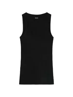 Max Mara Ribbed-knit Tank Top - Black