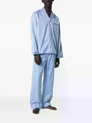 TEKLA Striped Pajamas Trousers - Blue