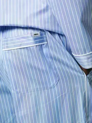 TEKLA Striped Pajamas Trousers - Blue