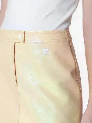 COURREGES Vinyle Reedition Skirt - Neutrals