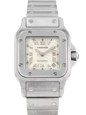 Cartier 2000s 36mm Santos Screwed Bezel Watch