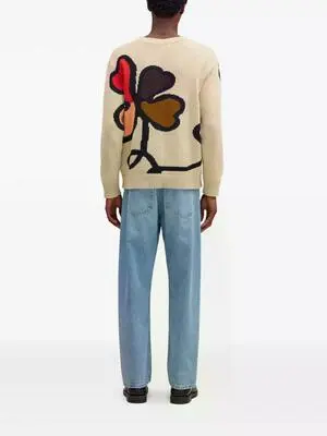 Nn07 Todd Intarsia-knit Sweater - Neutrals