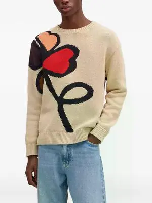 Nn07 Todd Intarsia-knit Sweater - Neutrals
