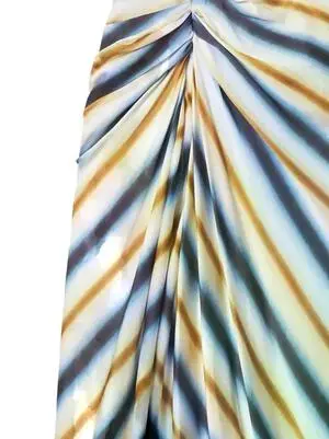 A.L.C. Jean Ruched Striped Maxi Skirt - Neutrals