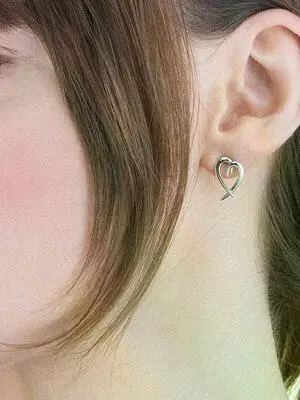 SHAUN LEANE Hook Heart Earrings