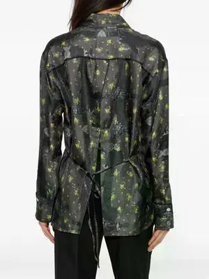 GANNI Floral-print Silk Shirt