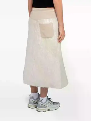OPEN YY Faux-fur Midi Skirt