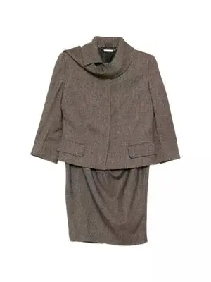 Alexander McQueen 2005 Tailored Wool Skirt Suit Set