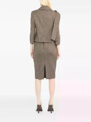 Alexander McQueen 2005 Tailored Wool Skirt Suit Set
