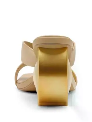 Cult Gaia Nina Sculptural-heel Sandals - Neutrals