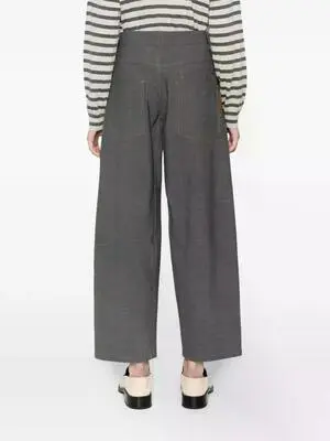 Brunello Cucinelli Contrast-stitch Cropped Trousers