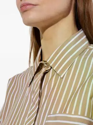 Rag & Bone Marin Striped Short-sleeve Shirt - Neutrals
