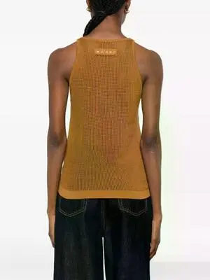 Marni Floral-intarsia Mesh Top