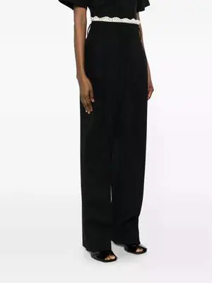 Magda Butrym Crochet-trim Belted Trousers - Black