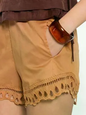 Ermanno Scervino Broderie-anglaise Shorts - Neutrals
