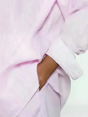 RIVIERA Long-sleeve Button-up Shirt - Pink