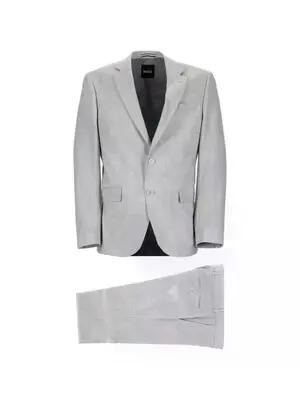 BOSS Two-piece Slim-fit Suit In Micro-patterned Fabric - Grey