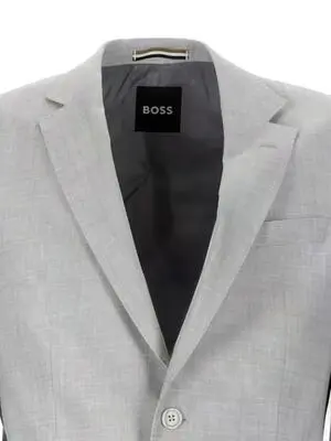 BOSS Two-piece Slim-fit Suit In Micro-patterned Fabric - Grey