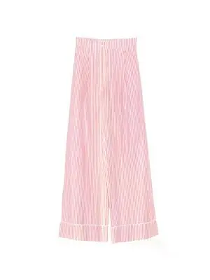 RIVIERA Striped-pattern Pants - Red