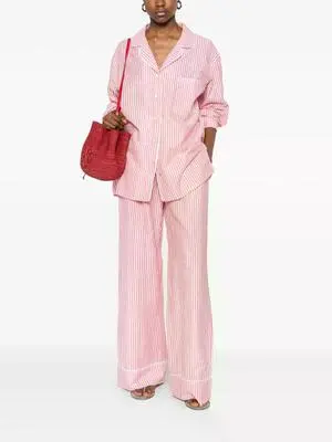 RIVIERA Striped-pattern Pants - Red