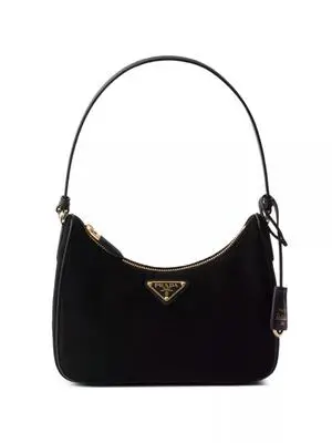 Prada Re-edition 2005 Suede Mini Bag - Black
