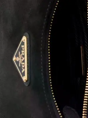 Prada Re-edition 2005 Suede Mini Bag - Black