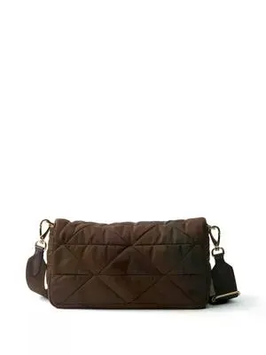 Prada Padded Re-nylon Shoulder Bag - Brown