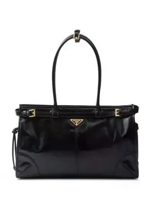 Prada Bonnie Large Leather Handbag - Black