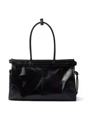 Prada Bonnie Large Leather Handbag - Black