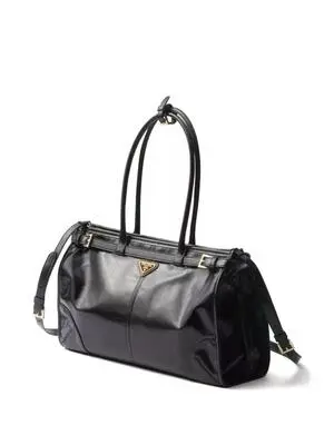 Prada Bonnie Large Leather Handbag - Black
