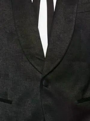 LARDINI Shawl-lapel Single-breasted Blazer - Black