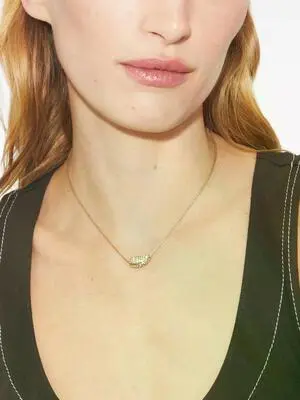Tory Burch Pave Shell Necklace
