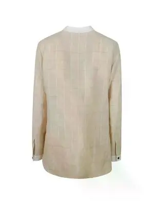 Kiton Check-pattern Linen Shirt