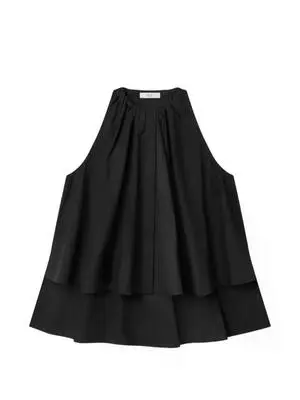 Co Collection Gathered Cotton Sleeveless Shirt