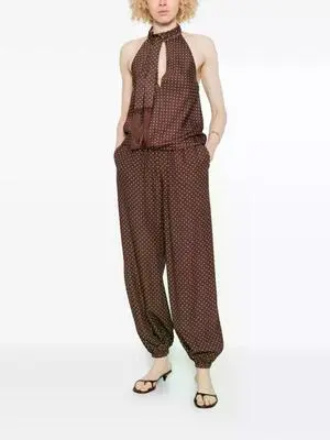 Posse Phoebe Polka-dot Top - Brown