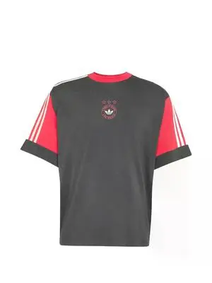Adidas Originals Panelled Graphic-print T-shirt - Black