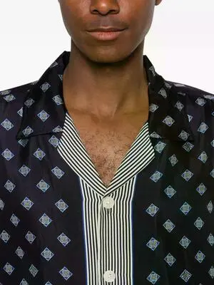 BODE Foyer Diamond Shirt - Blue