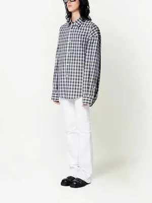 AMI Paris Plaid Button-up Shirt