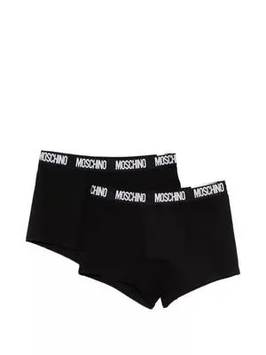 Moschino Logo-waistband Boxers - Black