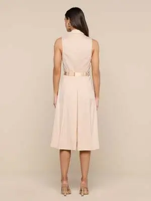 L'Agence Kylo Poplin Shirt Dress - Biscuit