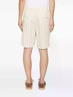 Obey Pinstripe Pattern Pleated Shorts