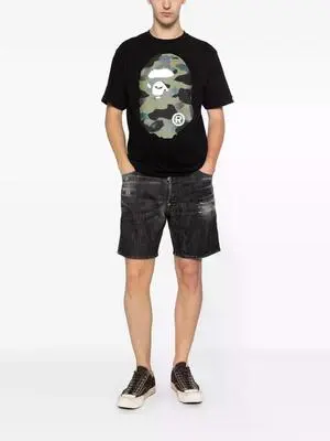 A BATHING APE Camouflage-print T-shirt - Black