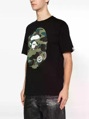 A BATHING APE Camouflage-print T-shirt - Black