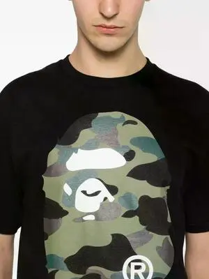 A BATHING APE Camouflage-print T-shirt - Black