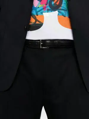 BERWICH Pleated Trousers With Side-buckle Detail