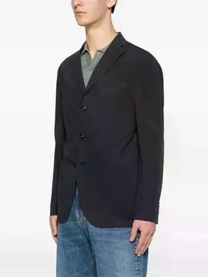 Boglioli Single-breasted Cotton Blazer - Blue