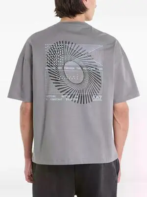 EA7 Logo-print Graphic-back T-shirt