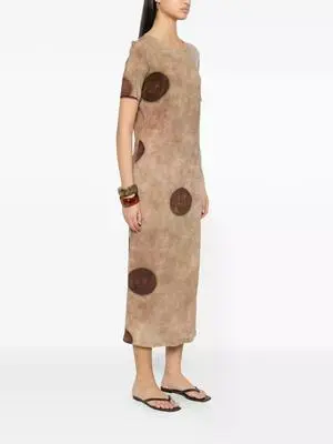 UMA WANG Polka-dot Print Midi Dress