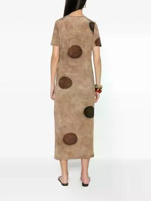 UMA WANG Polka-dot Print Midi Dress