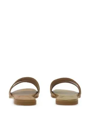Tommy Hilfiger Logo Embroidered Canvas Sandals